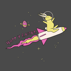 Happy Easter Funny Greeting From Outer Space GIF | GIFDB.com