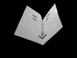 Happy Face Folding Paper GIF | GIFDB.com