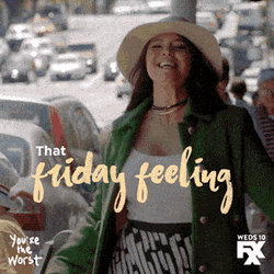 Happy Friday Funny Girl Walking On Street GIF | GIFDB.com