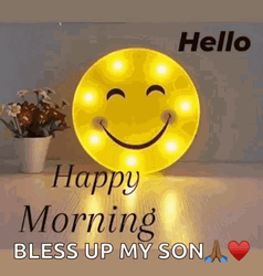 Happy Good Morning Smiling Emoji Light GIF | GIFDB.com
