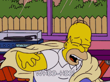 Happy Homer Woohoo Standing Up GIF | GIFDB.com