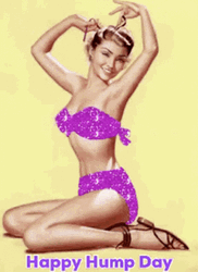 Happy Hump Day Woman Sparkling Pose GIF | GIFDB.com
