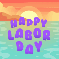 Happy Labor Day Weekend Beach Sunset GIF | GIFDB.com