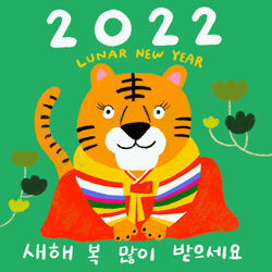 Happy Lunar New Year 2022 Korean Tiger GIF | GIFDB.com