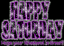Happy Saturday Hope Your Weekend Is Great Purple GIF | GIFDB.com