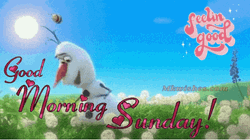 Happy Sunday Morning Olaf Dancing Frozen GIF | GIFDB.com