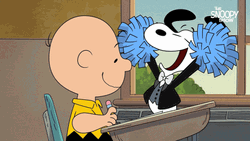 Happy Thanksgiving Charlie Brown Cheerleader GIF | GIFDB.com