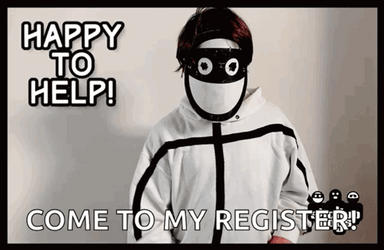 Happy To Help Come To My Register GIF | GIFDB.com