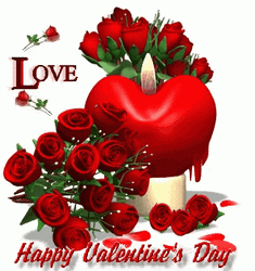 Happy Valentine Day Roses And Flowers Greeting GIF | GIFDB.com