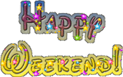Happy Weekend Animated Text Sticker GIF | GIFDB.com