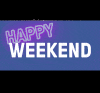 Happy Weekend Fireworks Neon Lights GIF | GIFDB.com
