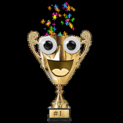 Happy Win Trophy With Confetti GIF | GIFDB.com