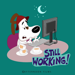 Happy Work Anniversary Working Hard Animation GIF | GIFDB.com