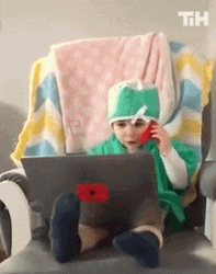Hardworking Baby Doing Phone Call GIF | GIFDB.com