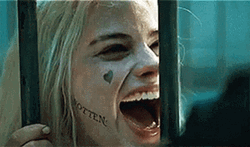 Harley Quinn Laughing Wickedly GIF | GIFDB.com