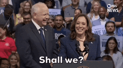 Harris Walz Shall We Smiling GIF | GIFDB.com