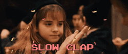 Harry Potter Hermione Granger Slow Clap Confetti GIF | GIFDB.com