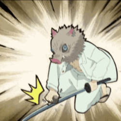 Hashibira Inosuke Punching Sword GIF | GIFDB.com