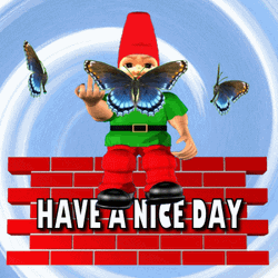Have A Great Wednesday Butterflies Around Gnome GIF | GIFDB.com