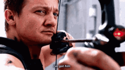 Hawkeye Clint Barton Aiming His Arrow GIF | GIFDB.com