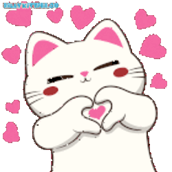 Hearts Heart Cats Sticker GIF | GIFDB.com