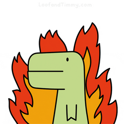 Heat Wave Dino Fiery Background GIF | GIFDB.com