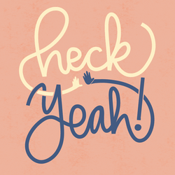 Heck Yeah Cursive Pink Font GIF | GIFDB.com