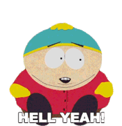 Hell Yeah Eric Cartman Sticker GIF | GIFDB.com
