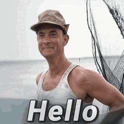 Hello Forrest Gump Happily Waving GIF | GIFDB.com