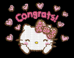Hello Kitty Congrats Digital Design GIF | GIFDB.com