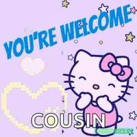 Hello Kitty Said Youre Welcome Cousin GIF | GIFDB.com