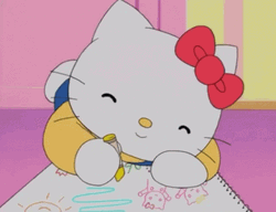 Hello Kitty Smiling Coloring GIF | GIFDB.com
