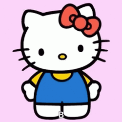Hello Kitty Smiling Eyes Wave GIF | GIFDB.com