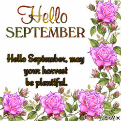 Hello September With Flowers GIF | GIFDB.com