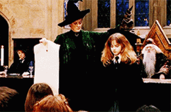 Hermione Granger Wearing Sorting Hat GIF | GIFDB.com