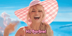 Hi Barbie Margot Robbie Waving GIF | GIFDB.com