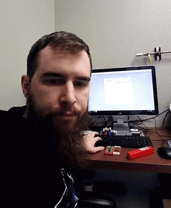 Hilarious Man Not Looking Typing Pretending To Work GIF | GIFDB.com