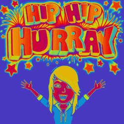 Hip Hip Hurray Flashing Greeting GIF | GIFDB.com