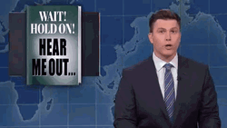 Hold On Colin Jost GIF | GIFDB.com