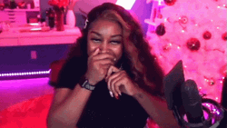 Holding In Laugh Live Streamer Lady GIF | GIFDB.com