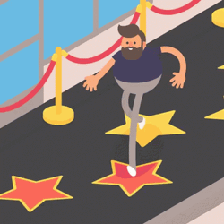 Hollywood Walk Of Fame Cartoon GIF | GIFDB.com