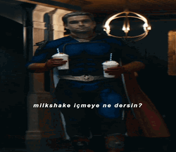 Homelander Milk Holding Milkshakes GIF | GIFDB.com