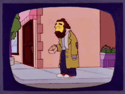 Homeless Beggar The Simpsons GIF | GIFDB.com