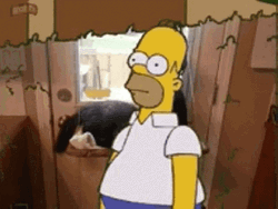 Homer Disappearing At The Door GIF | GIFDB.com