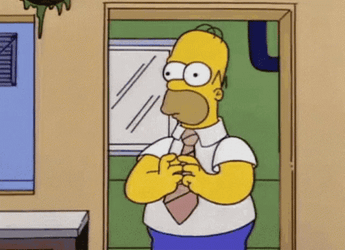 Homer Simpson Thinking Finger Running GIF | GIFDB.com