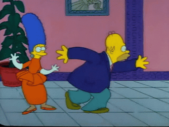 Homer Simpson Dancing With Marge GIF | GIFDB.com