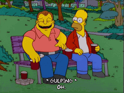 Homer Simpson And Barney Gumble Gulp GIF | GIFDB.com