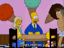 Homer Simpson Greedy On Large Sundae GIF | GIFDB.com