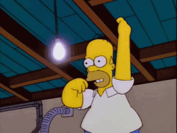 Homer Simpson Light Bulb Struck GIF | GIFDB.com