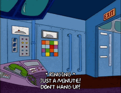 Homer Simpsons Rushing Don't Hang Up Phone GIF | GIFDB.com